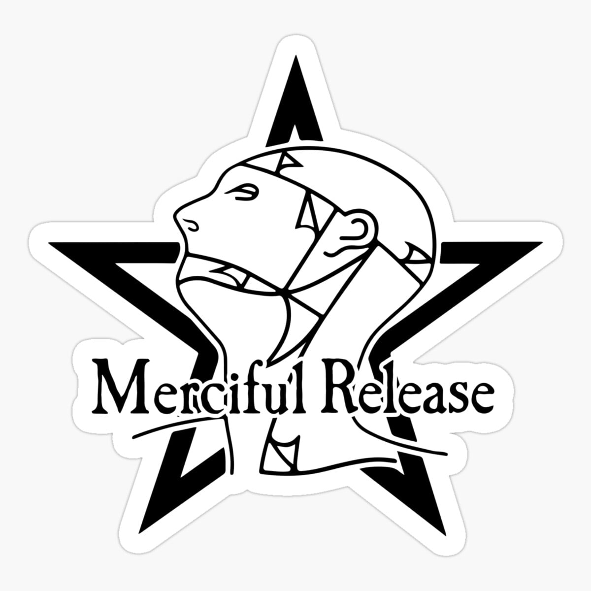 Onim Merciful Release Logo - The Sisters Of Mercy Sticker, Phone Decal ...