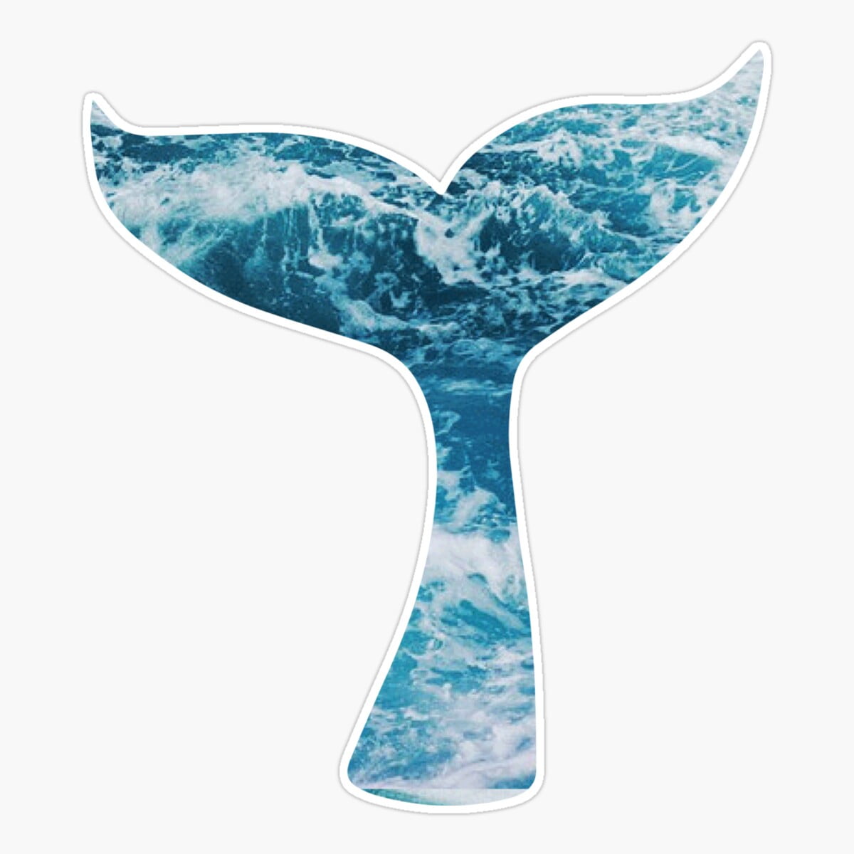 Onim Mermaid Tail Ocean Wave Sticker, Phone Decal Water Bottle Stickers ...