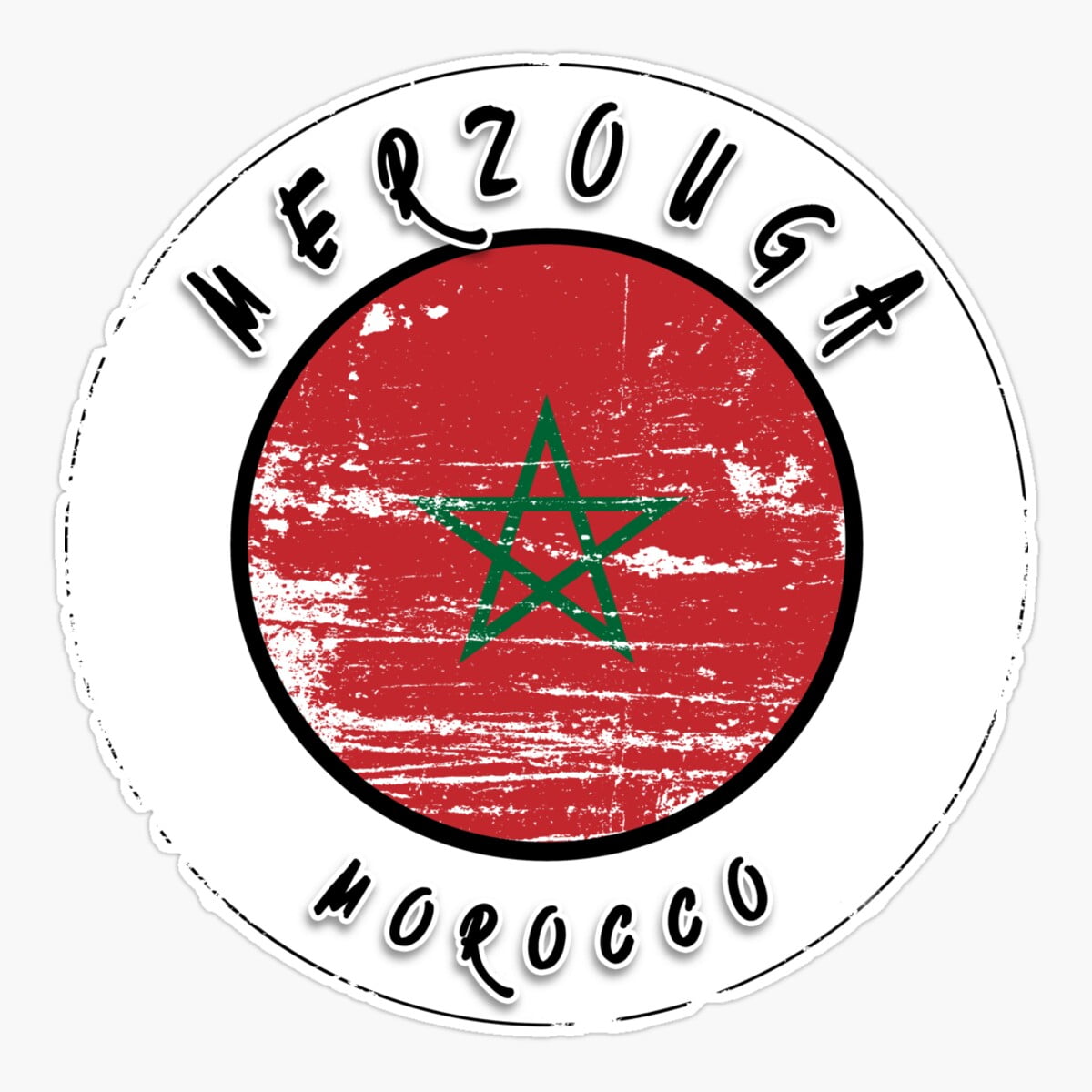 Onim Merzouga Morocco Vintage Sticker, Phone Decal Water Bottle ...