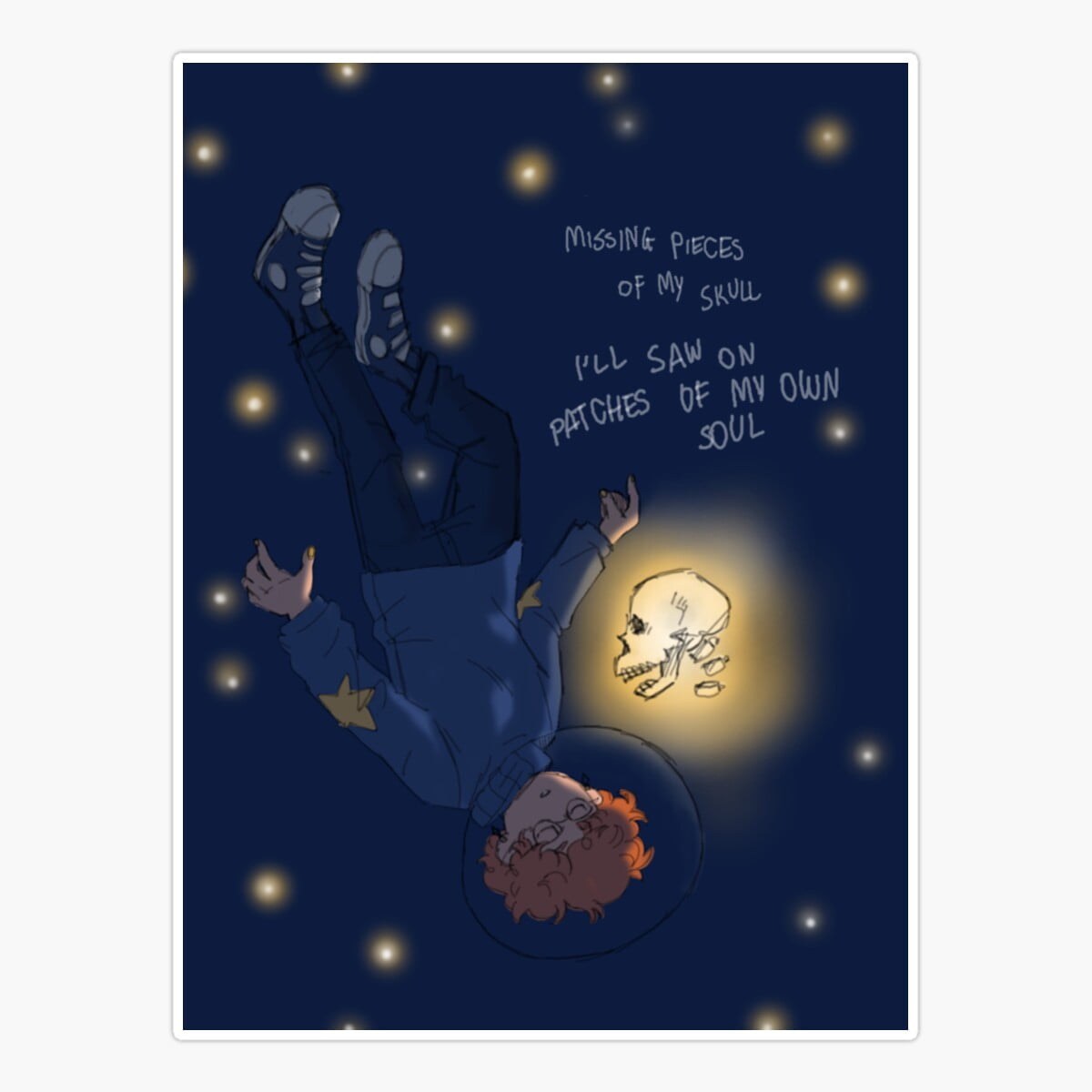 Onim Meteor Shower Cavetown This Is Home Space Aesthetic Sticker, Phone ...