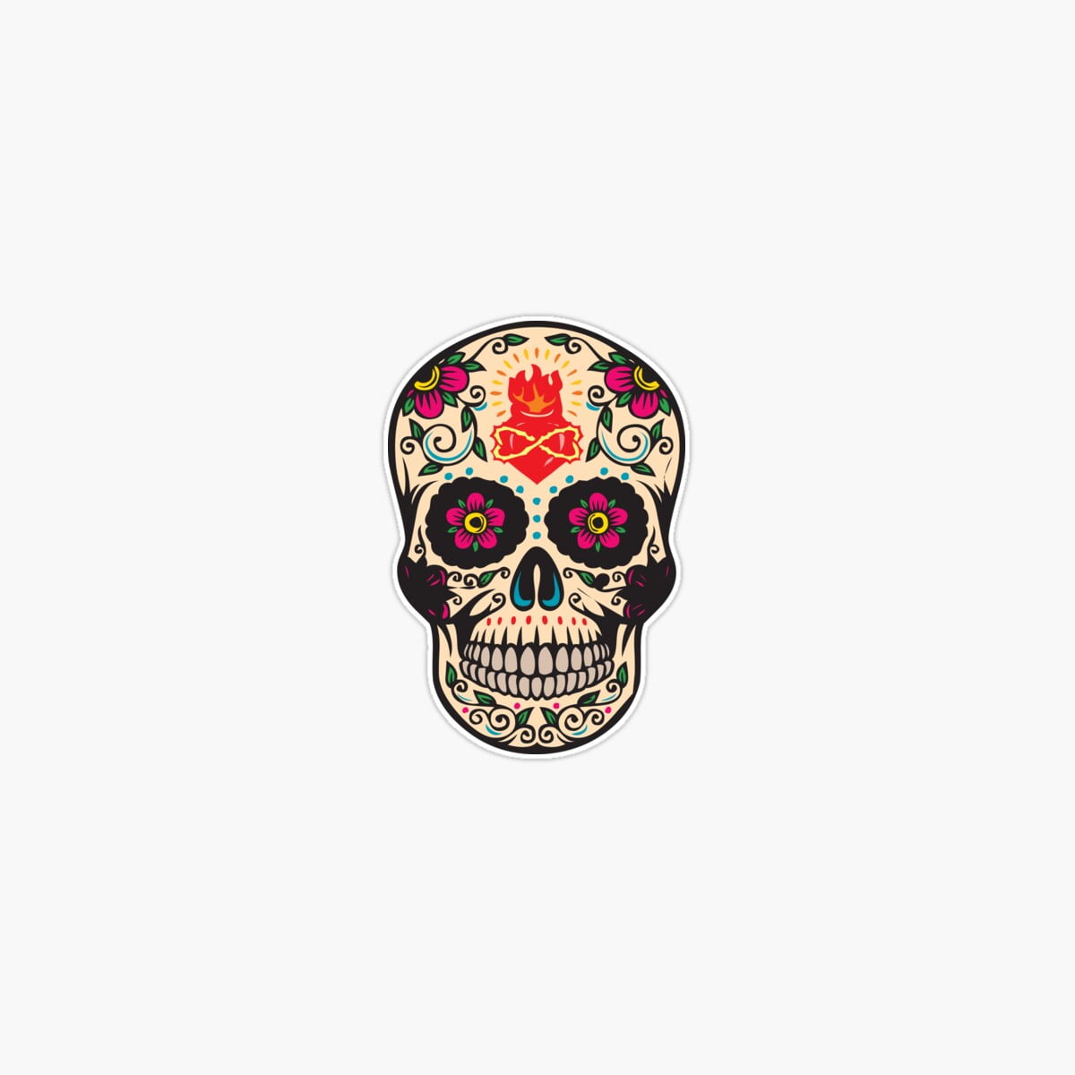 Onim Mexican Scull Sticker, Phone Decal Water Bottle Stickers Car ...