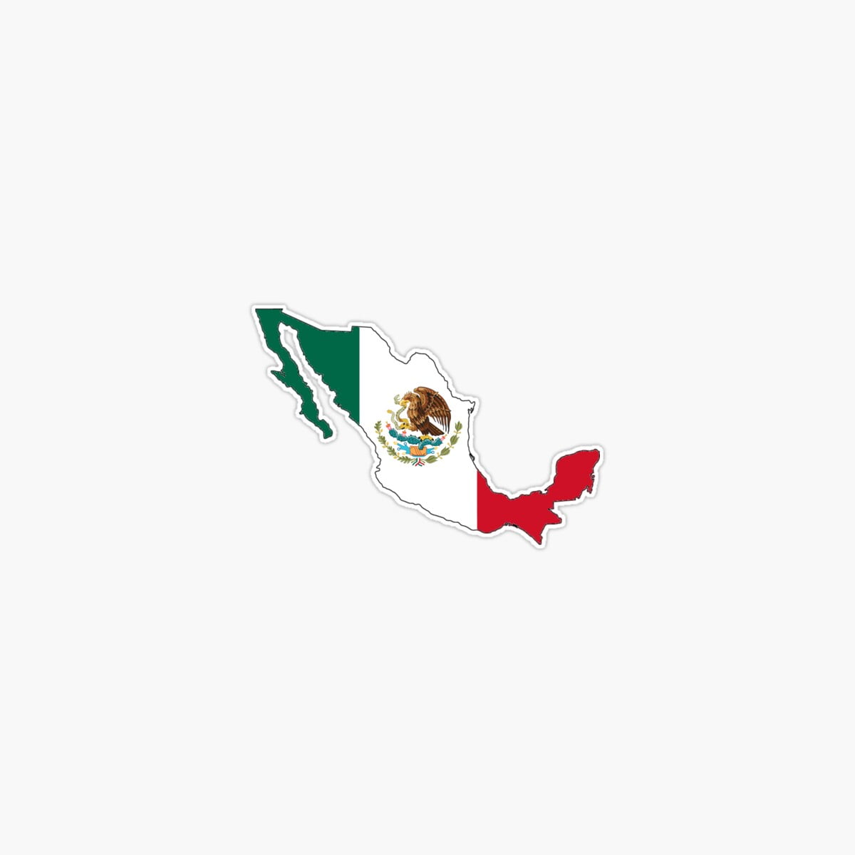 Onim Mexico Mexican Flag Sticker - Walmart.com