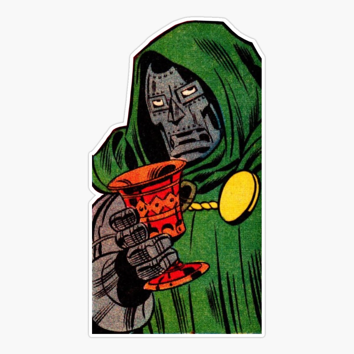 Onim Mf Doom / Dr. Doom Comic Book Aesthetic Sticker, Phone Decal Water ...