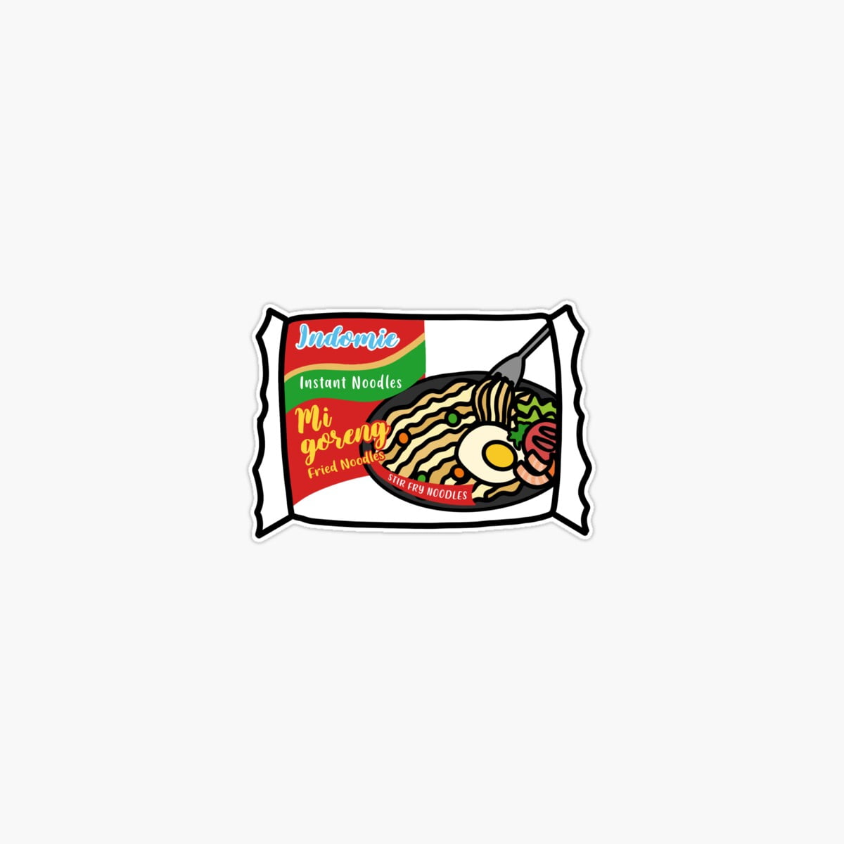 Onim Mi Goreng Sticker - Walmart.com