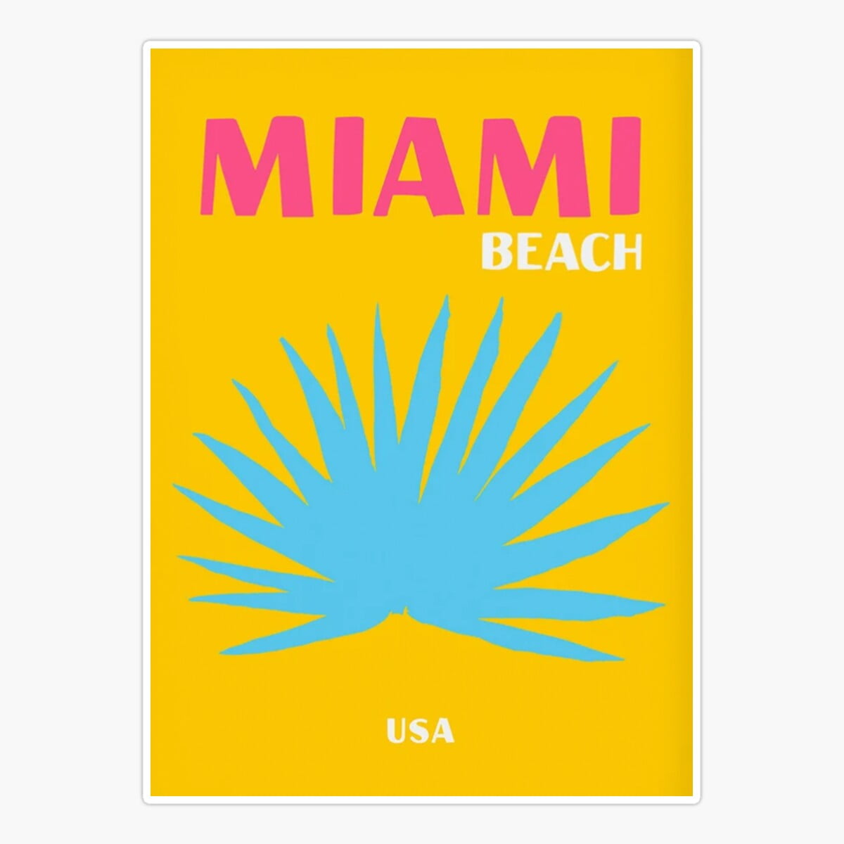 Onim Miami Beach Asouline Sticker, Phone Decal Water Bottle Stickers ...