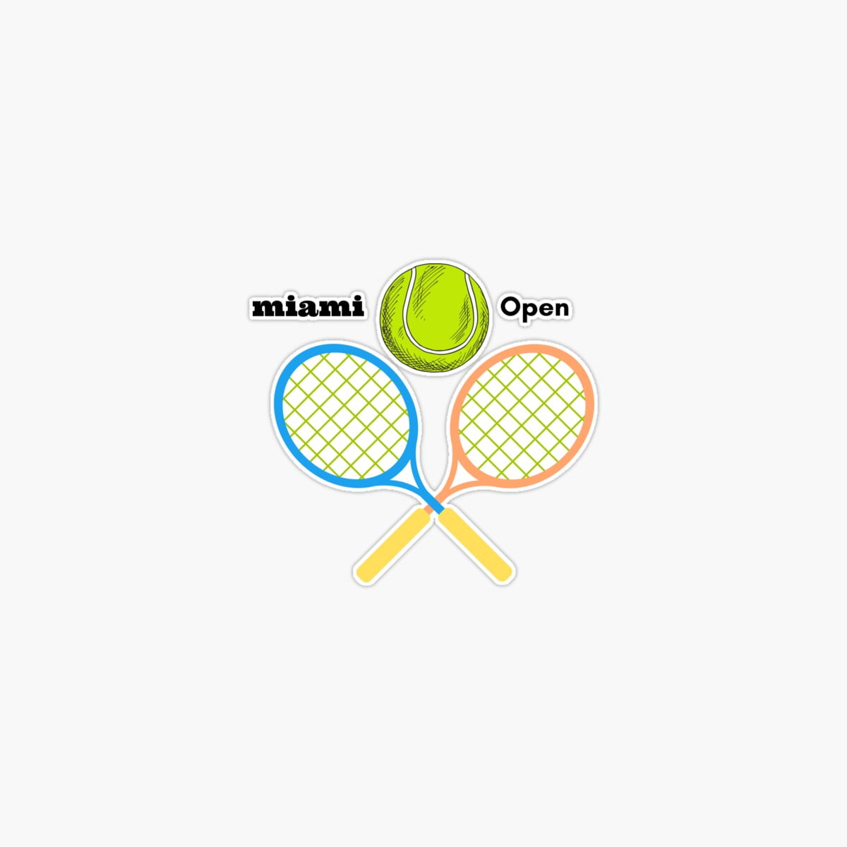 Onim Miami Open Sticker, Phone Decal Water Bottle Stickers Car Decals ...