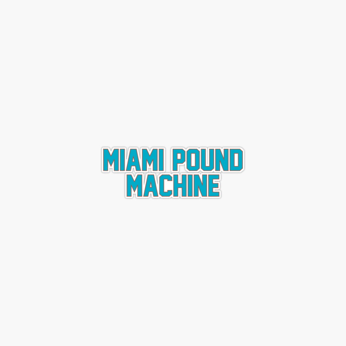 Onim Miami Pound Machine Sticker, Phone Decal Water Bottle Stickers Car ...