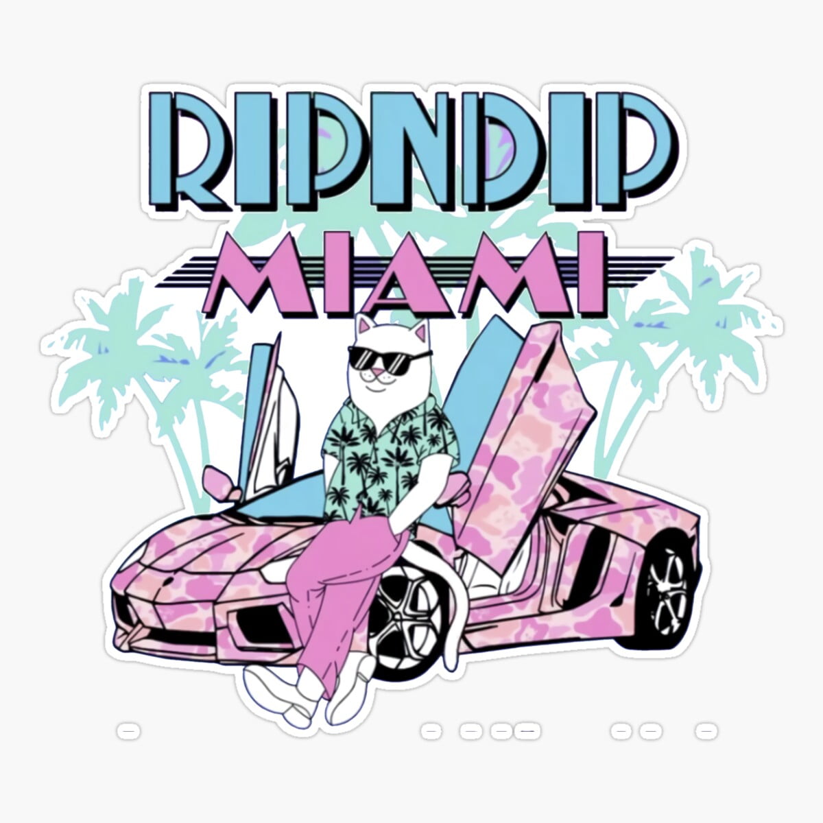 Onim Miami Sticker, Phone Decal Water Bottle Stickers Car Decals, Funny ...