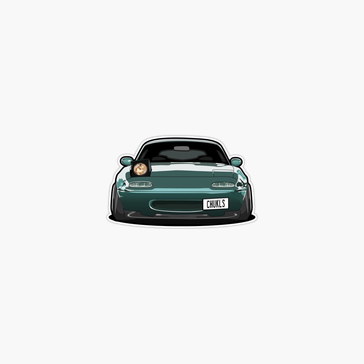 Onim Miata Wink Car Sticker, Phone Decal Water Bottle Stickers Car ...