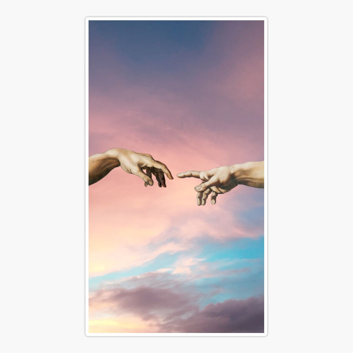 Onim Michaelangelo The Creation Of Adam / Sky Sticker, Phone Decal ...