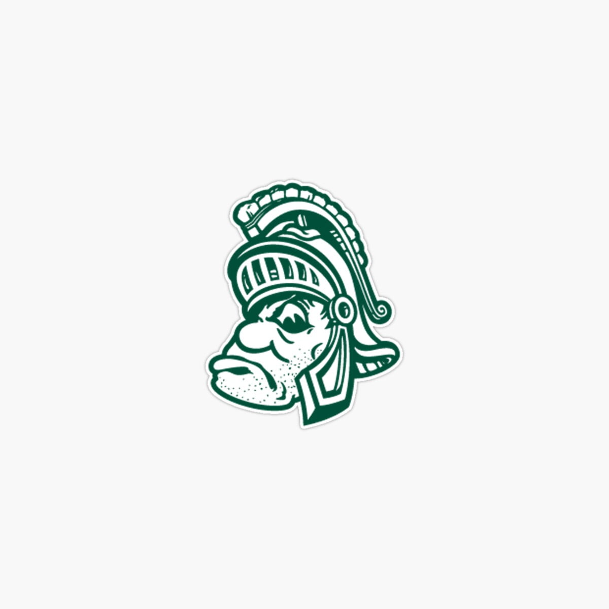Onim Michigan State Alternate Spartan Sticker, Phone Decal Water Bottle ...