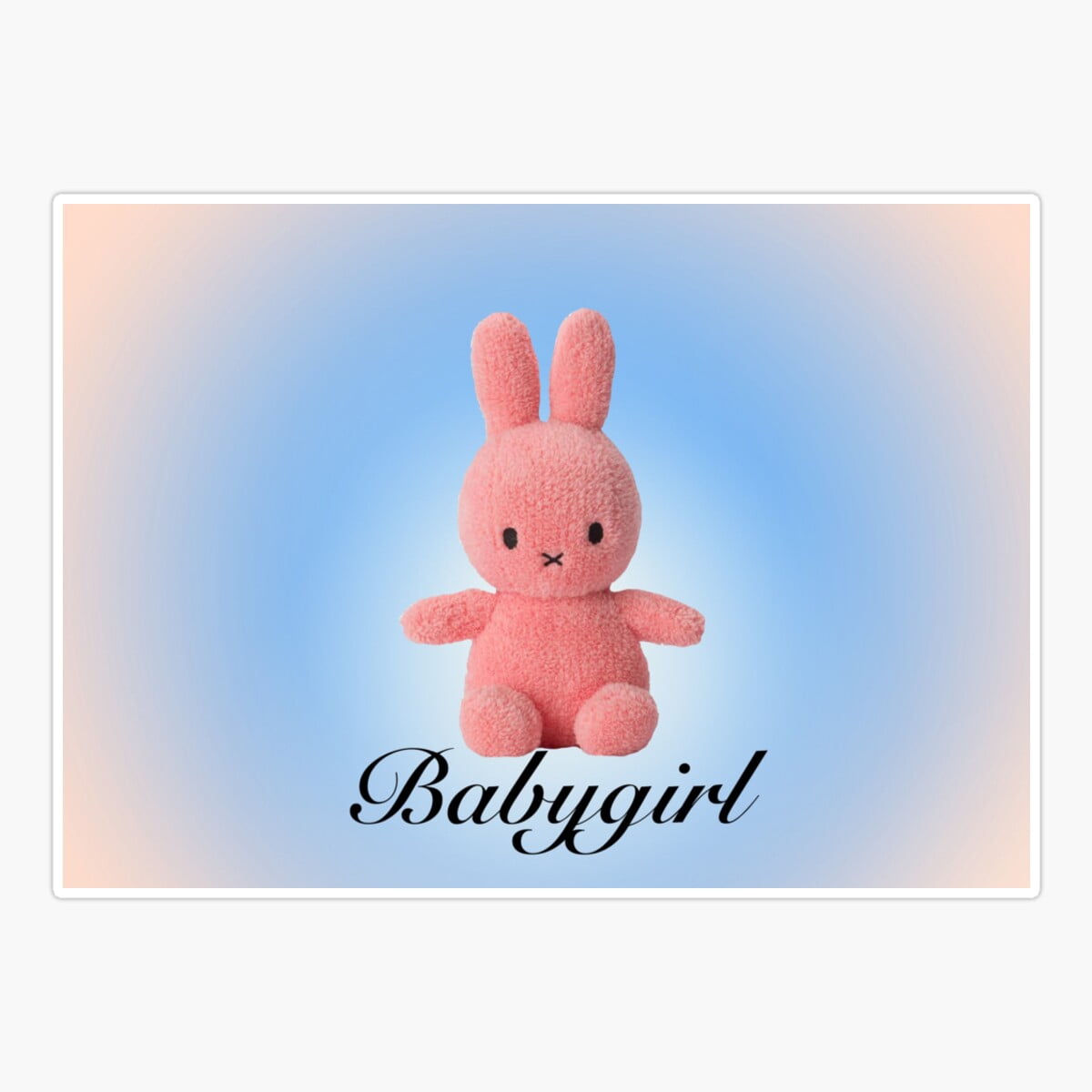 Onim Miffy Babygirl Sticker, Phone Decal Water Bottle Stickers Car Decals, Funny Birthday Gift ...