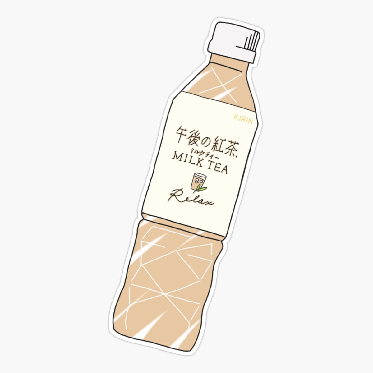 Onim Milk Tea Soft Drink Sticker, Phone Decal Water Bottle Stickers Car ...