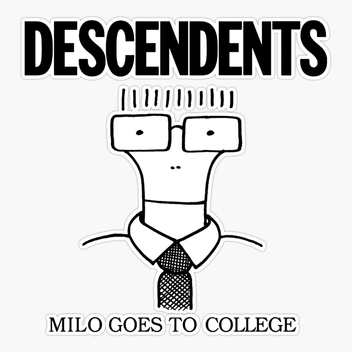 Onim Milo Goes To College (Simple For Light Shirts) Sticker, Phone ...