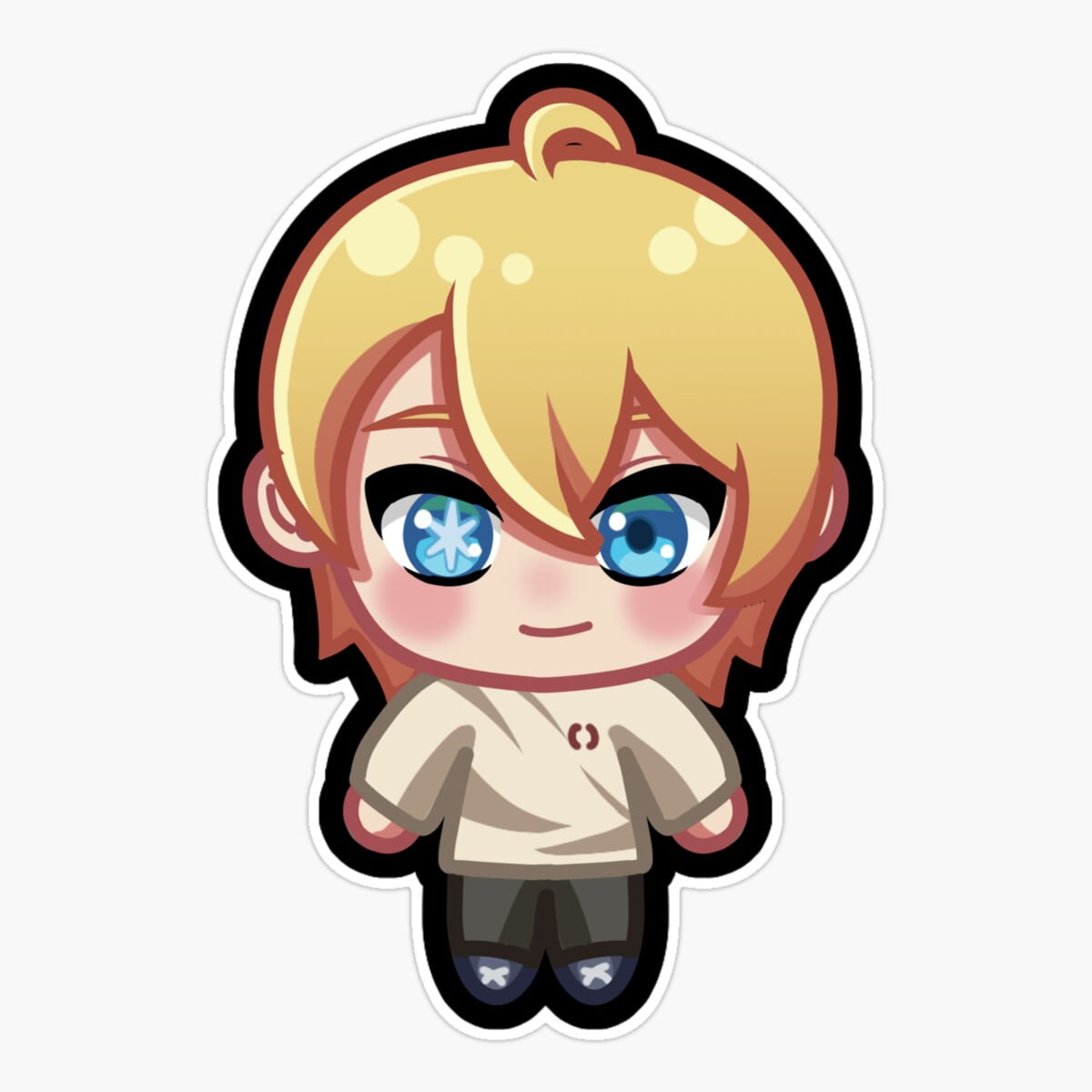 Onim Mini Chibi Determined Performer Aqua Sticker Sticker, Phone Decal ...