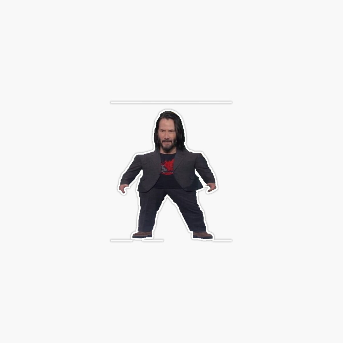Onim Mini Keanu Reeves Logo Sticker - Walmart.com