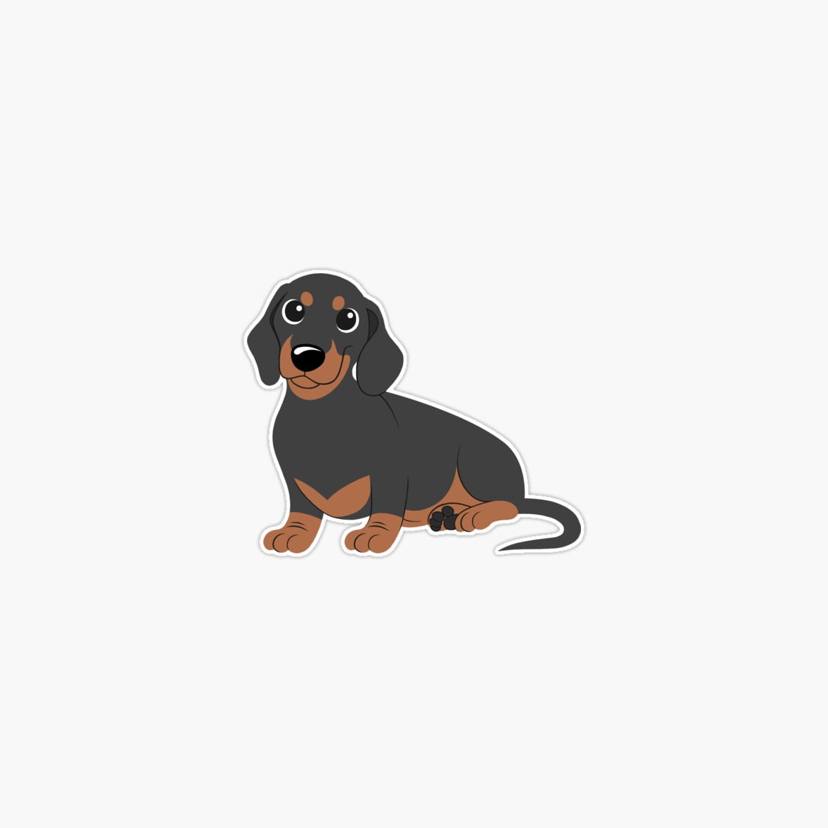 Onim Miniature Dachshund - Black & Tan Sticker, Phone Decal Water ...