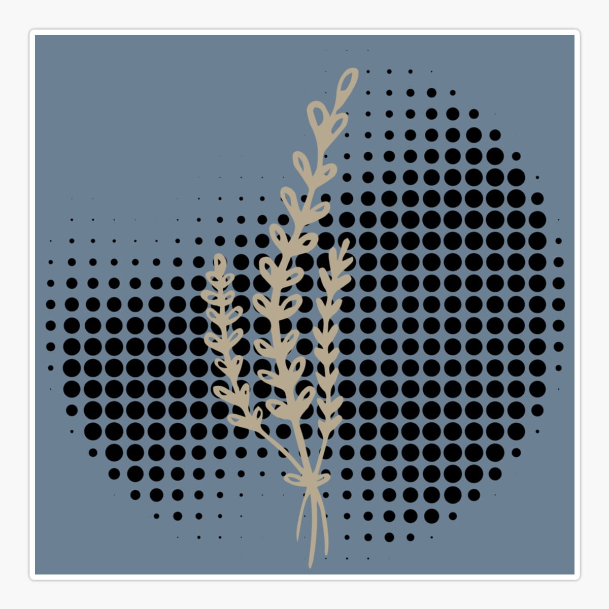 Onim Minimalist Botanical Art | Nature Meets Modern Aesthetics Sticker ...