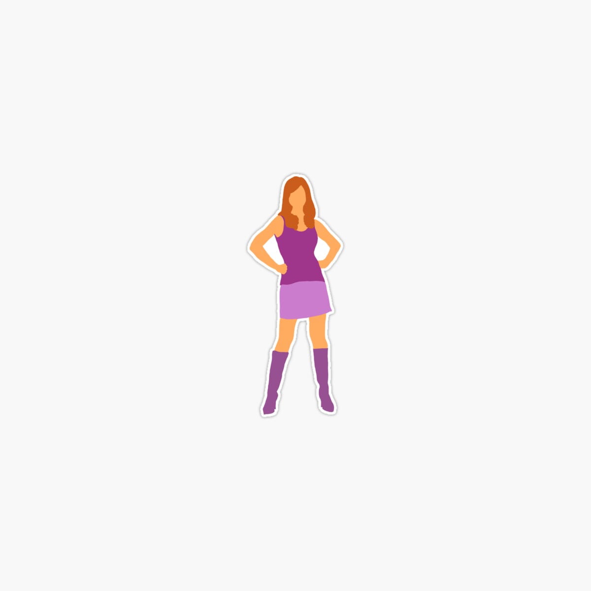 Onim Minimalist Daphne Blake Live Action Sticker, Phone Decal Water ...
