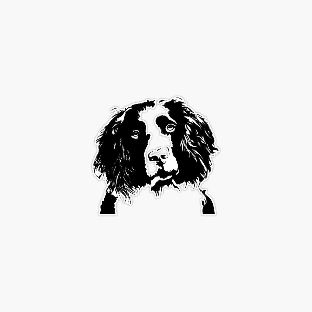 Onim Minimalist English Springer Spaniel Sticker, Phone Decal Water ...