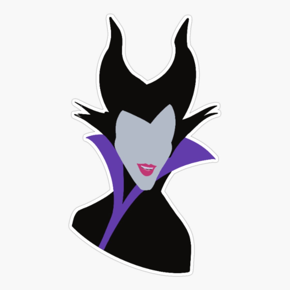 Onim Minimalist Maleficent Sticker, Phone Decal Water Bottle Stickers ...