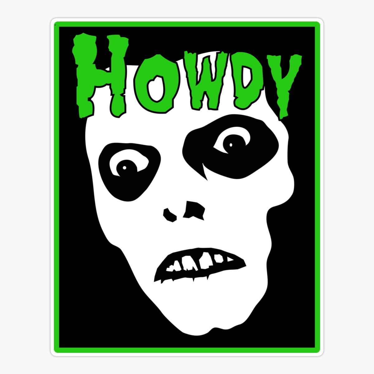 Onim Misfit Howdy Sticker, Phone Decal Water Bottle Stickers Car Decals ...