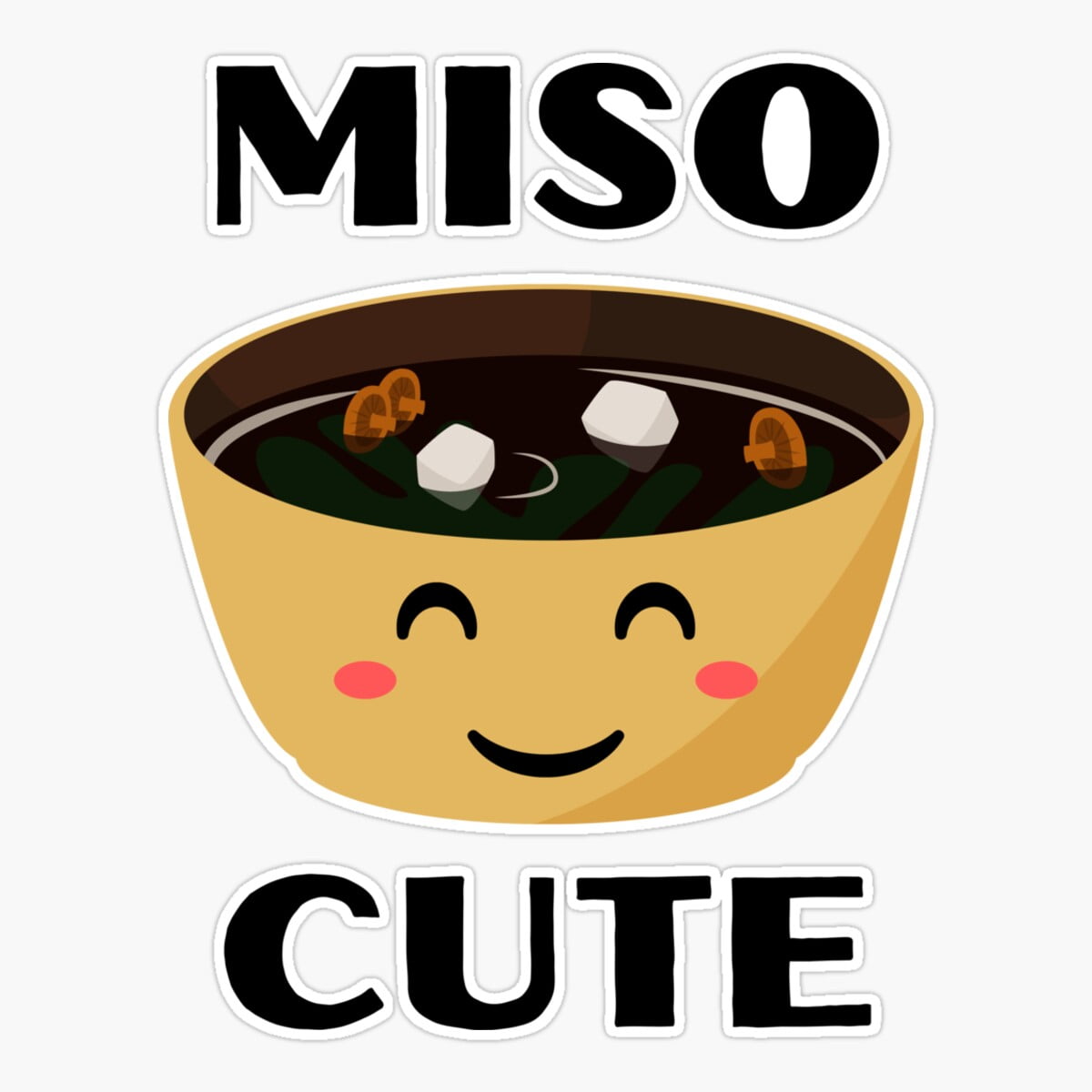 Onim Miso Cute Sticker, Phone Decal Water Bottle Stickers Car Decals ...
