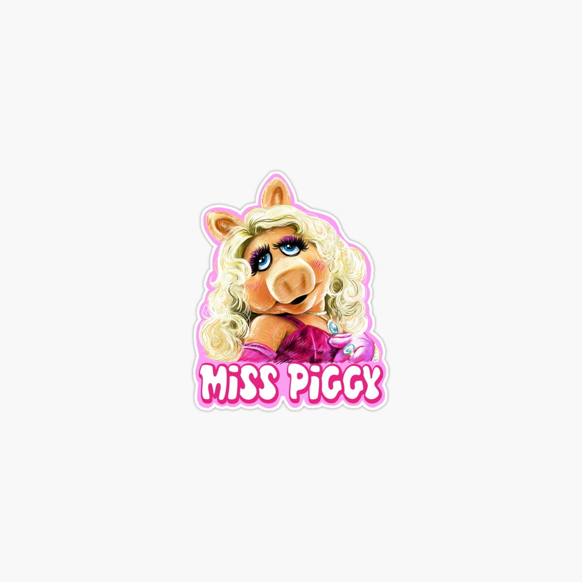 Onim Miss Piggy - The Muppets Fan Art Sticker, Phone Decal Water Bottle Stickers Car Decals ...