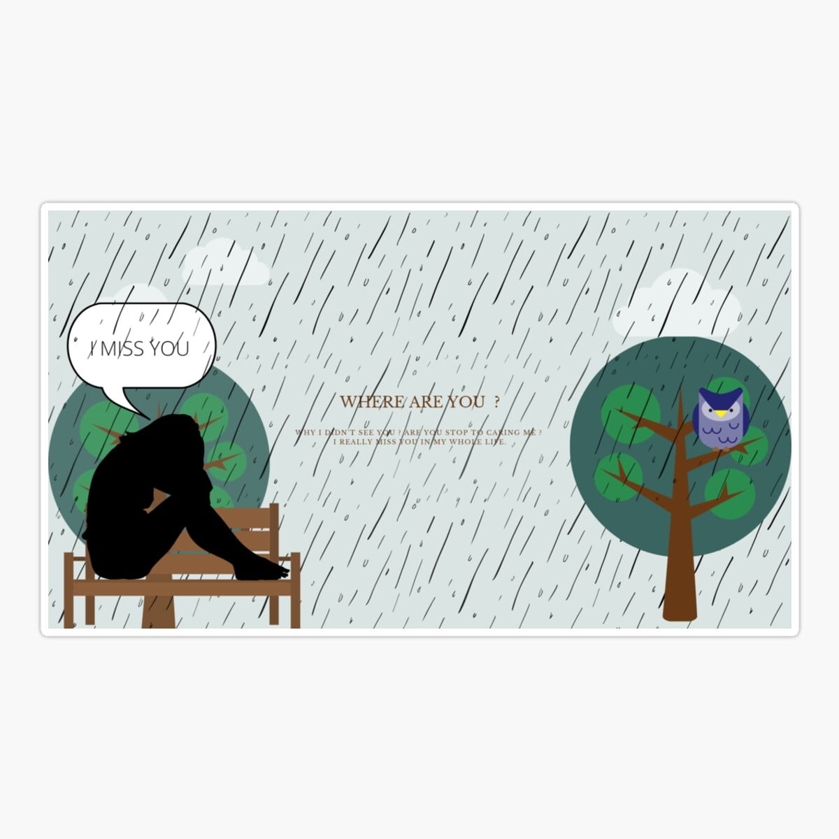 Onim Miss You Sticker, Phone Decal Water Bottle Stickers Car Decals ...