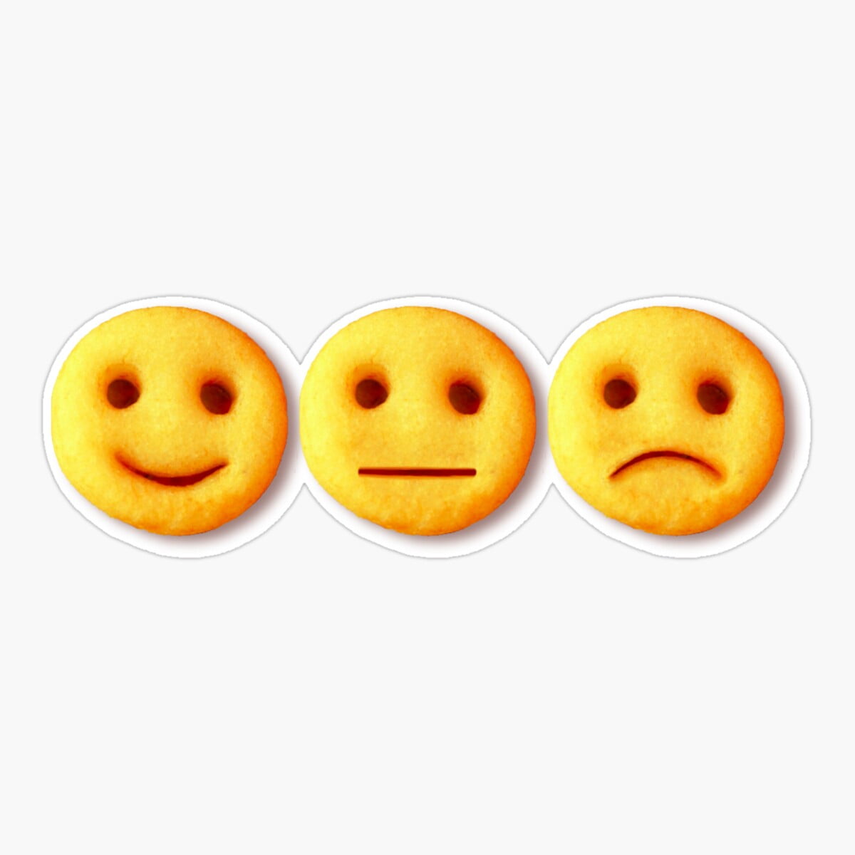 Onim Mixed Emotions Potato Smiles Sticker, Phone Decal Water Bottle ...