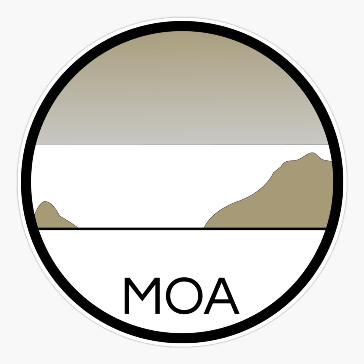 Onim Moa Logo - Aesthetic Sticker, Phone Decal Water Bottle Stickers Car Decals, Funny Birthday ...