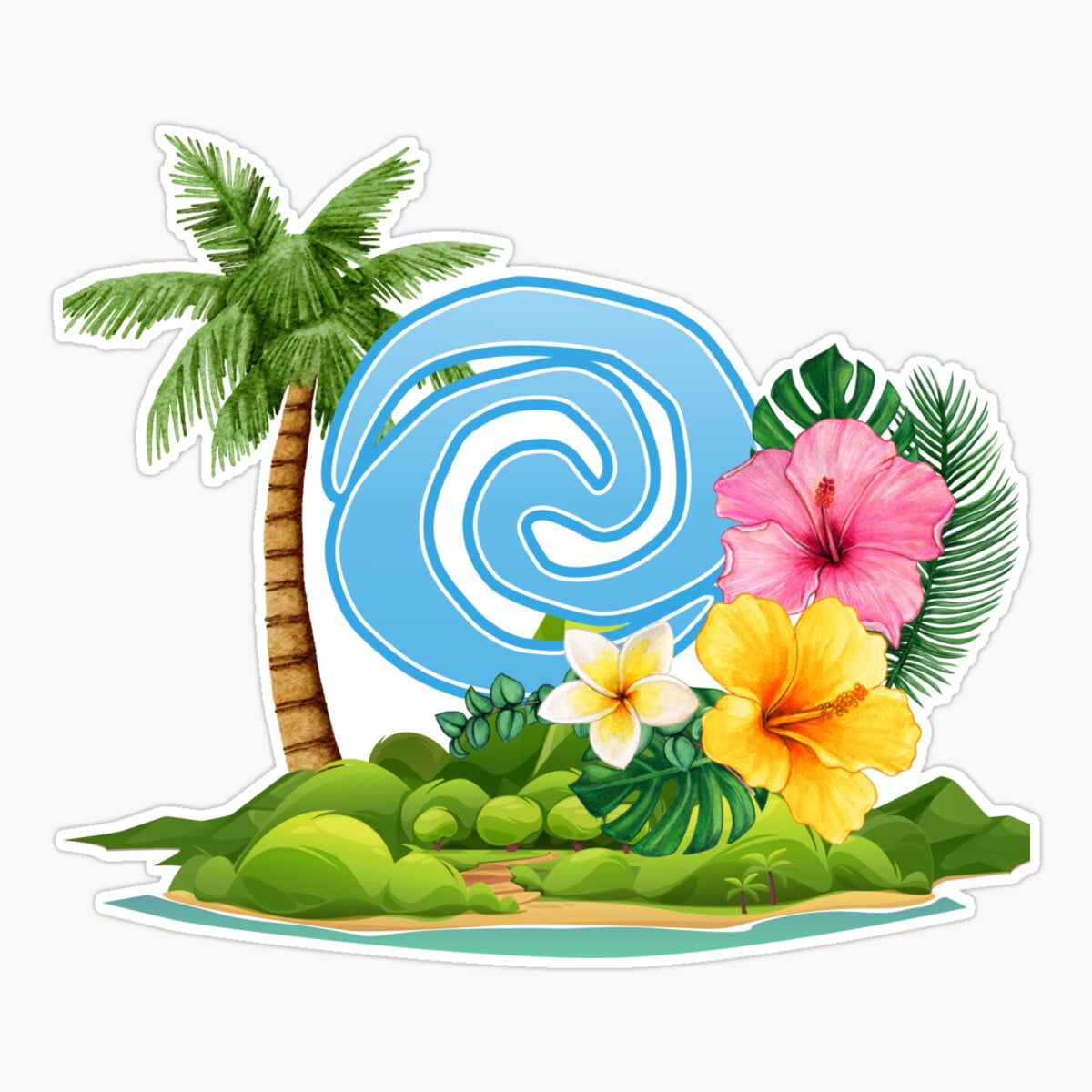 Onim Moana Sticker, Phone Decal Water Bottle Stickers Car Decals, Funny ...