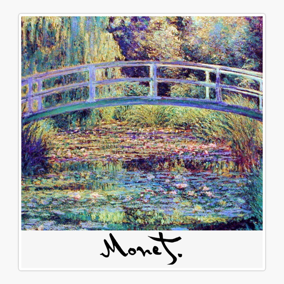 Onim Monet - Japanese Bridge Sticker, Phone Decal Water Bottle Stickers ...