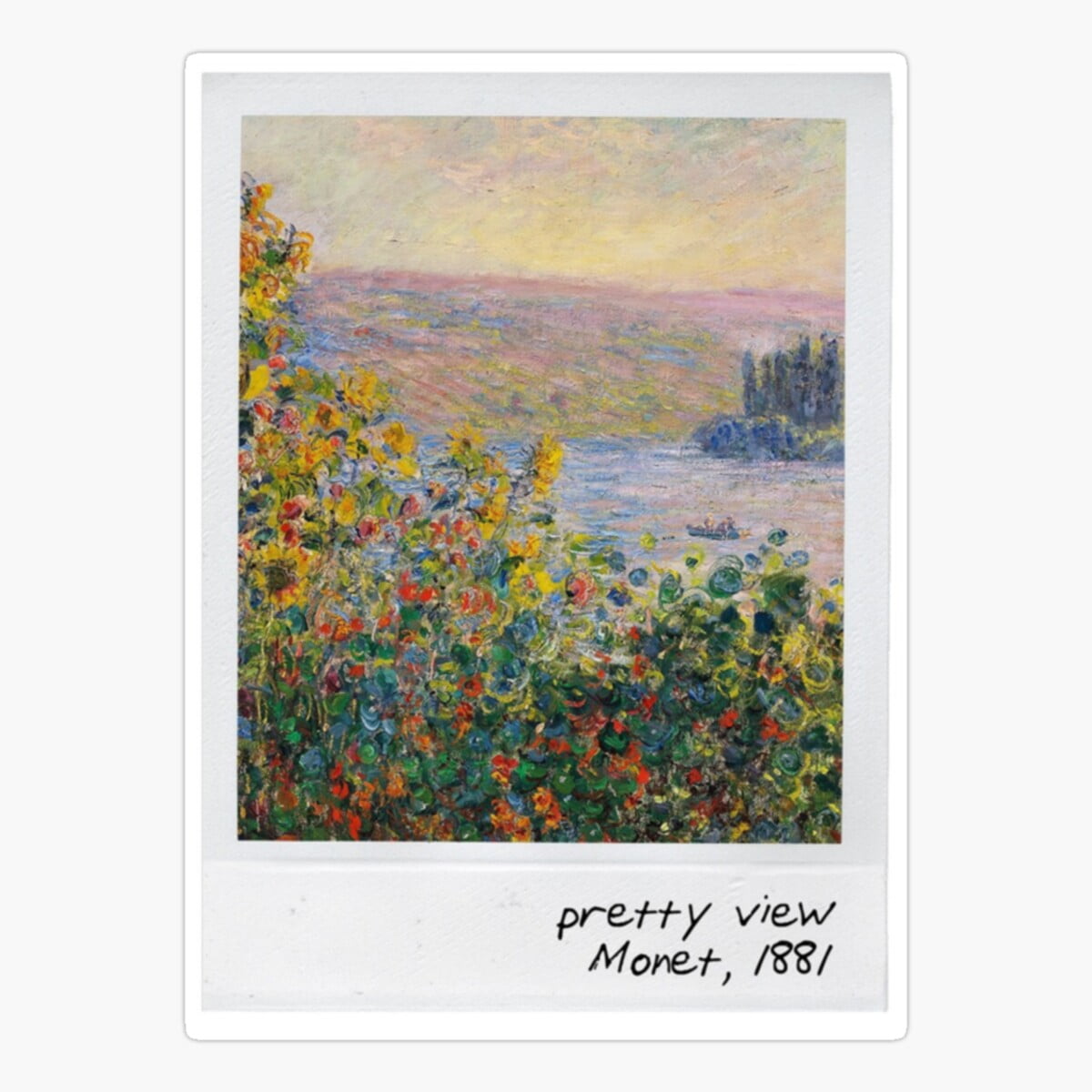 Onim Monet - Pretty View Postcard Sticker, Phone Decal Water Bottle ...