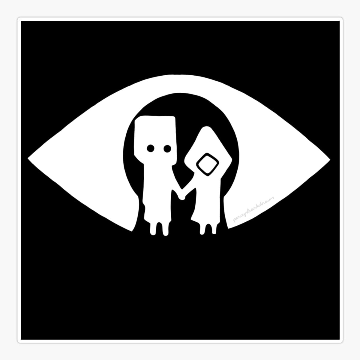 Onim Mono And Six - Black Sticker, Phone Decal Water Bottle Stickers ...