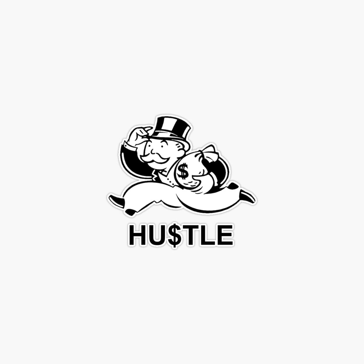 Onim Monopoly Hustle Sticker, Phone Decal Water Bottle Stickers Car ...