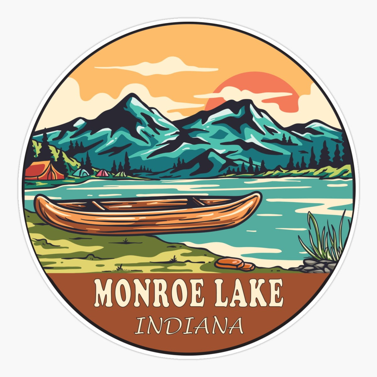 Onim Monroe Lake Indiana | Boating | Fishing Sticker, Phone Decal Water ...