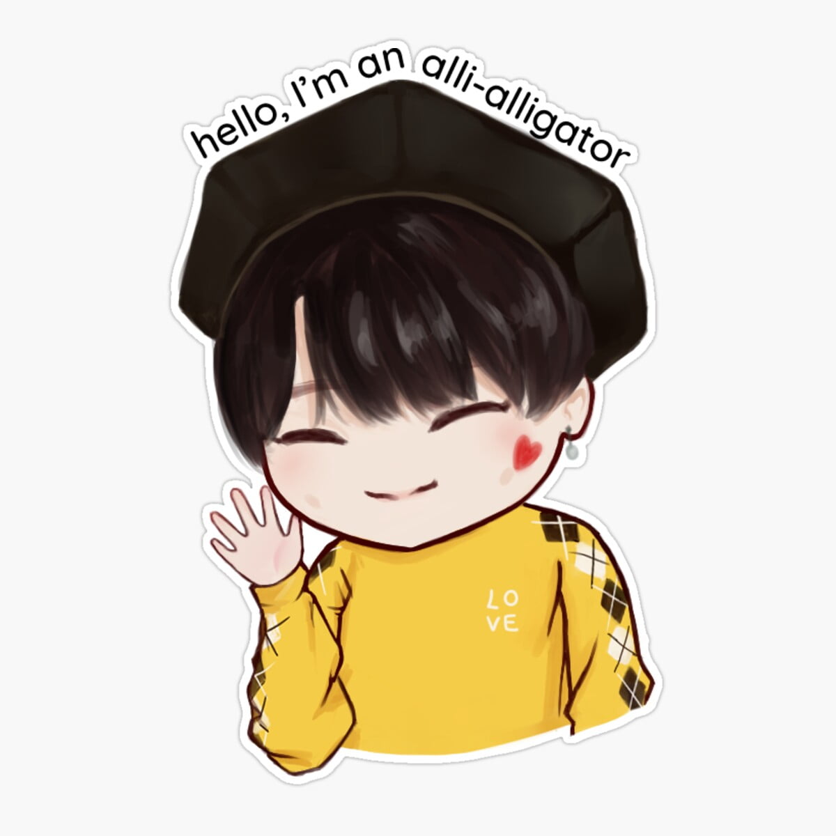 Onim Monsta X - Joohoney Chibi Sticker, Phone Decal Water Bottle ...