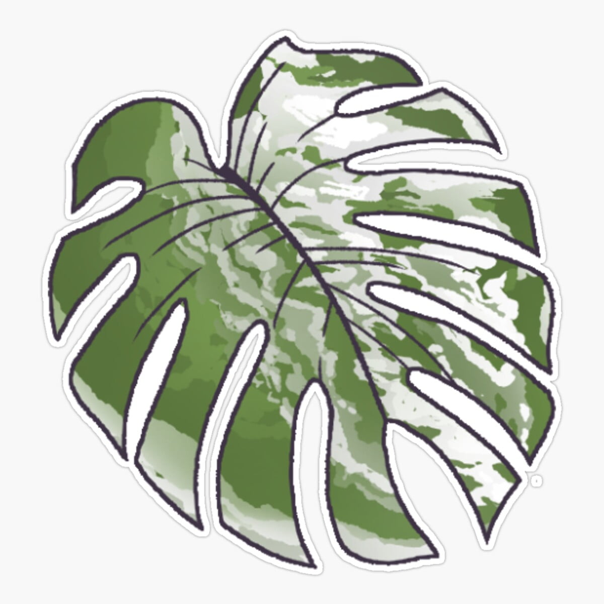 Onim Monstera Leaf Sticker, Phone Decal Water Bottle Stickers Car ...