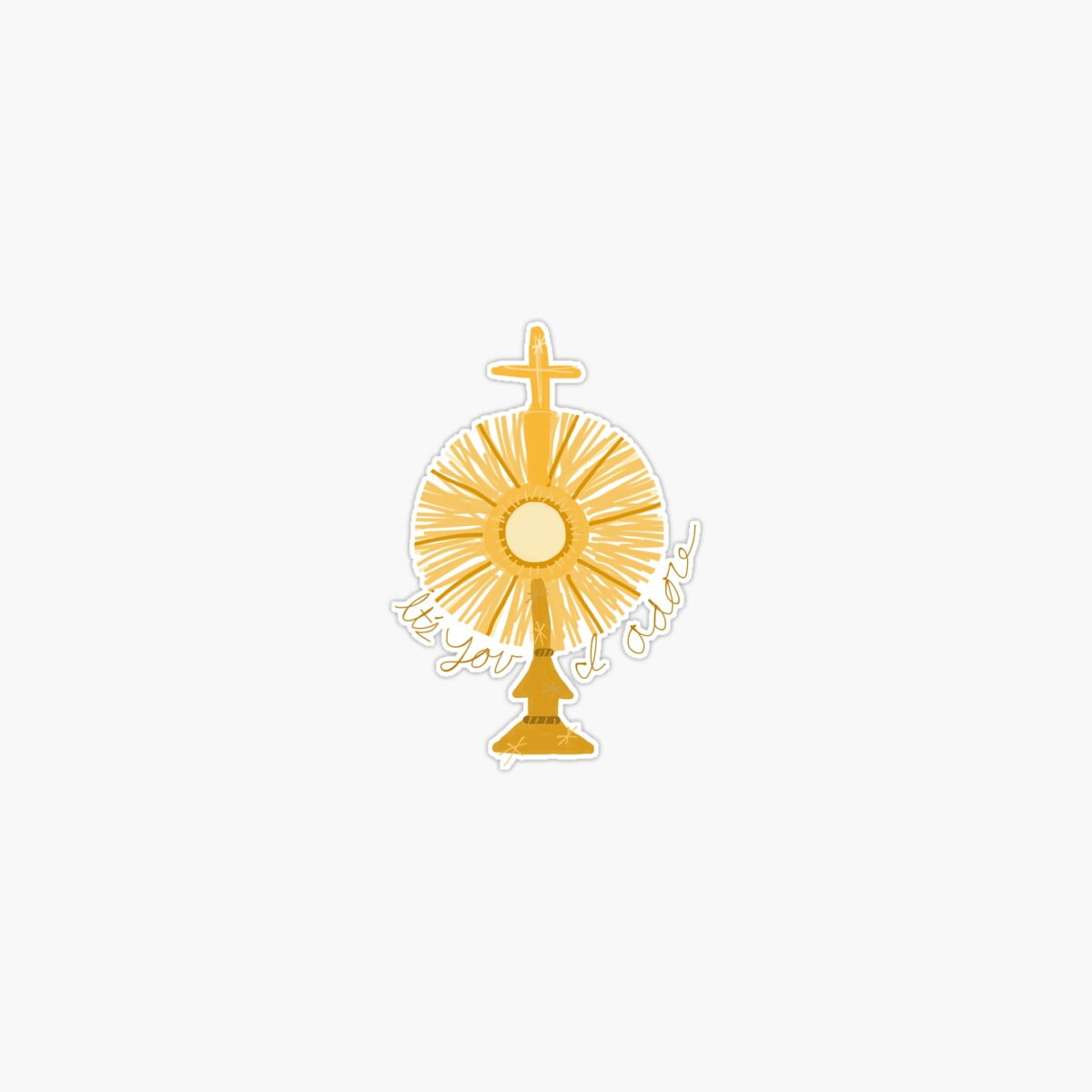 Onim Monstrance Sticker With It'S You I Adore Sticker, Phone Decal ...