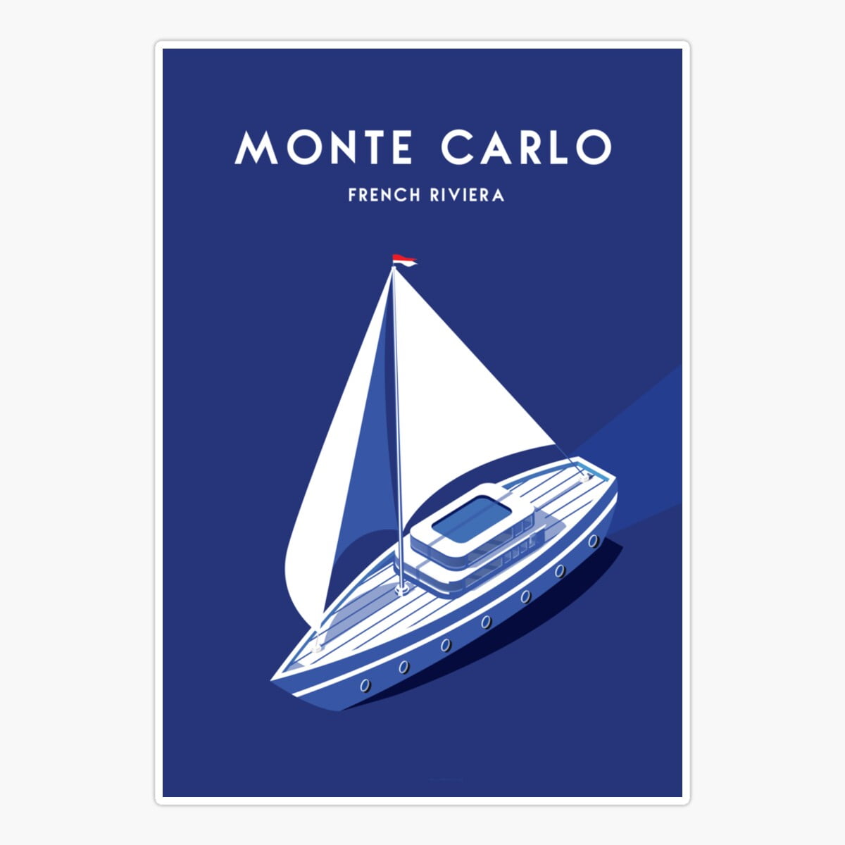 Onim Monte Carlo Monaco Travel Poster Sticker, Phone Decal Water Bottle ...
