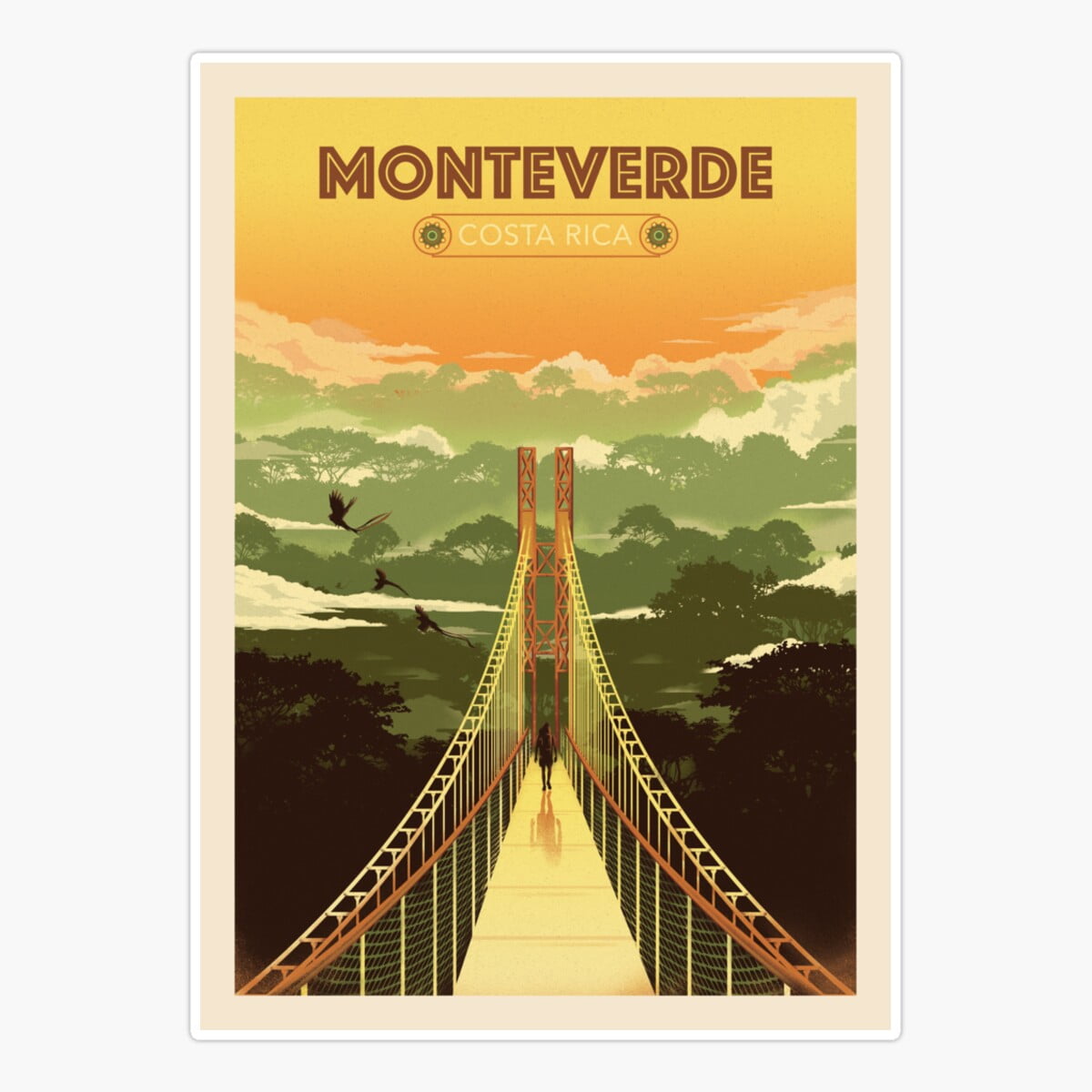 Onim Monteverde Costa Rica Sticker, Phone Decal Water Bottle Stickers ...