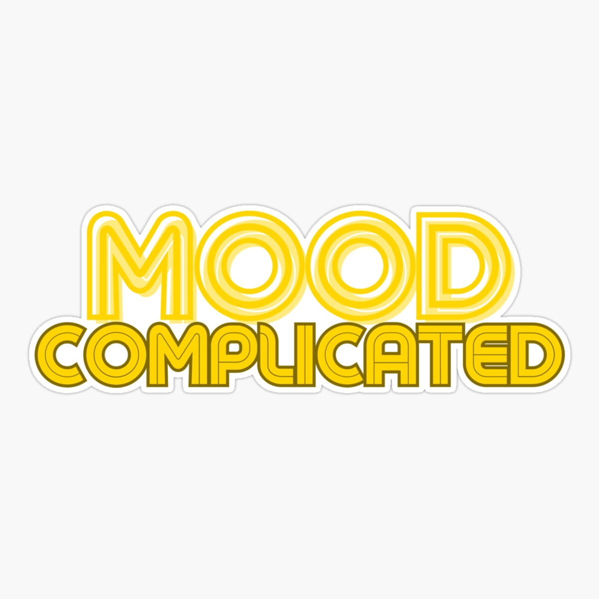 Onim Mood Complicated Sticker, Phone Decal Water Bottle Stickers Car ...