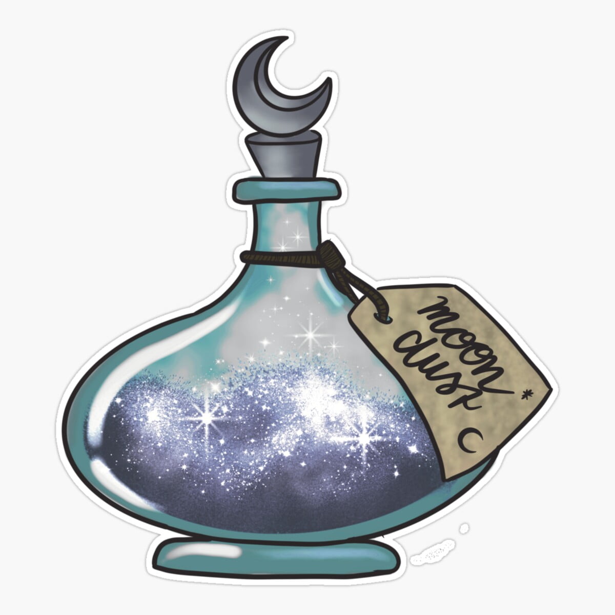Onim Moon Dust Potion Sticker, Phone Decal Water Bottle Stickers Car ...