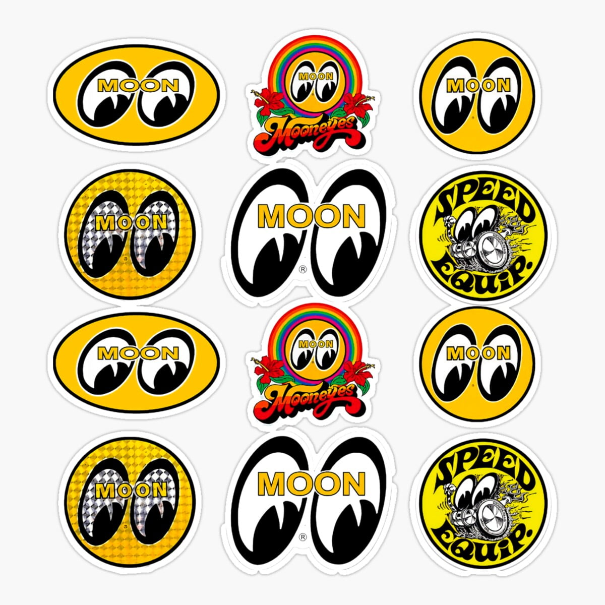 Onim Moon Eyes Logo Pack Sticker, Phone Decal Water Bottle Stickers Car ...