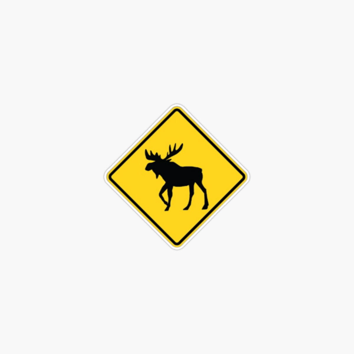 Onim Moose Crossing Sticker, Phone Decal Water Bottle Stickers Car ...