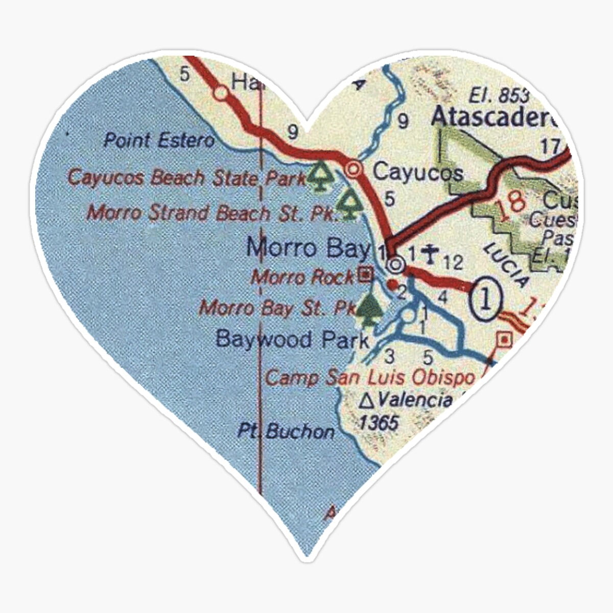 Onim Morro Bay Ca Sticker, Phone Decal Water Bottle Stickers Car Decals ...