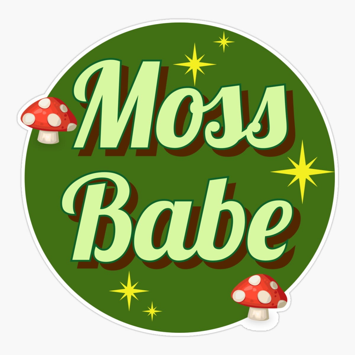 Onim Moss Babe Sticker, Phone Decal Water Bottle Stickers Car Decals ...