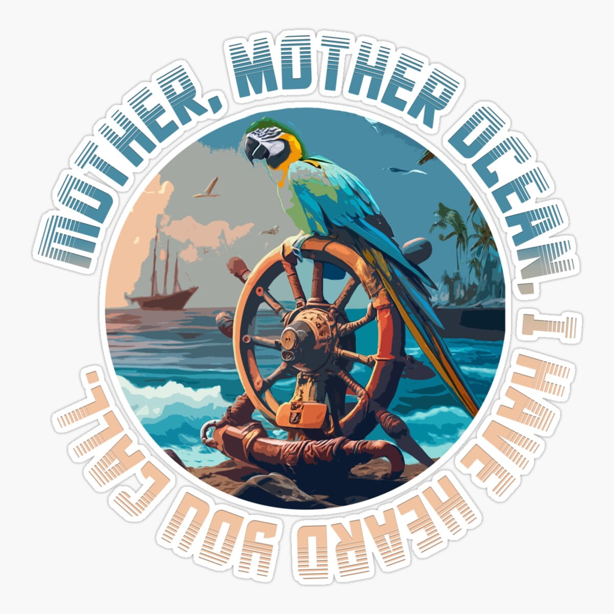 Onim Mother, Mother Ocean, I Have Heard You Call Sticker, Phone Decal ...