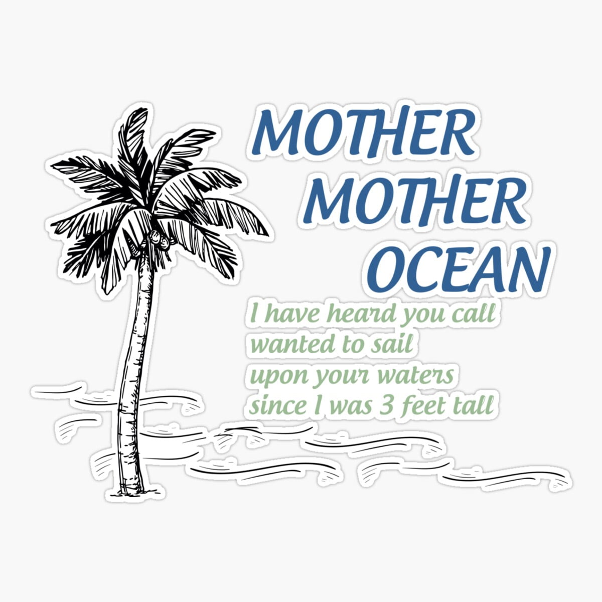 Onim Mother, Mother, Ocean Sticker, Phone Decal Water Bottle Stickers ...